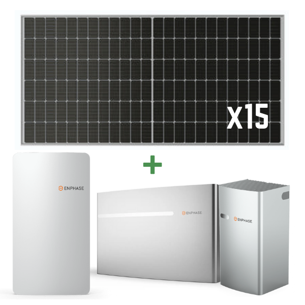 6kW DIY Solar Panel Kit w/ 13kWh Enphase Battery Backup Power